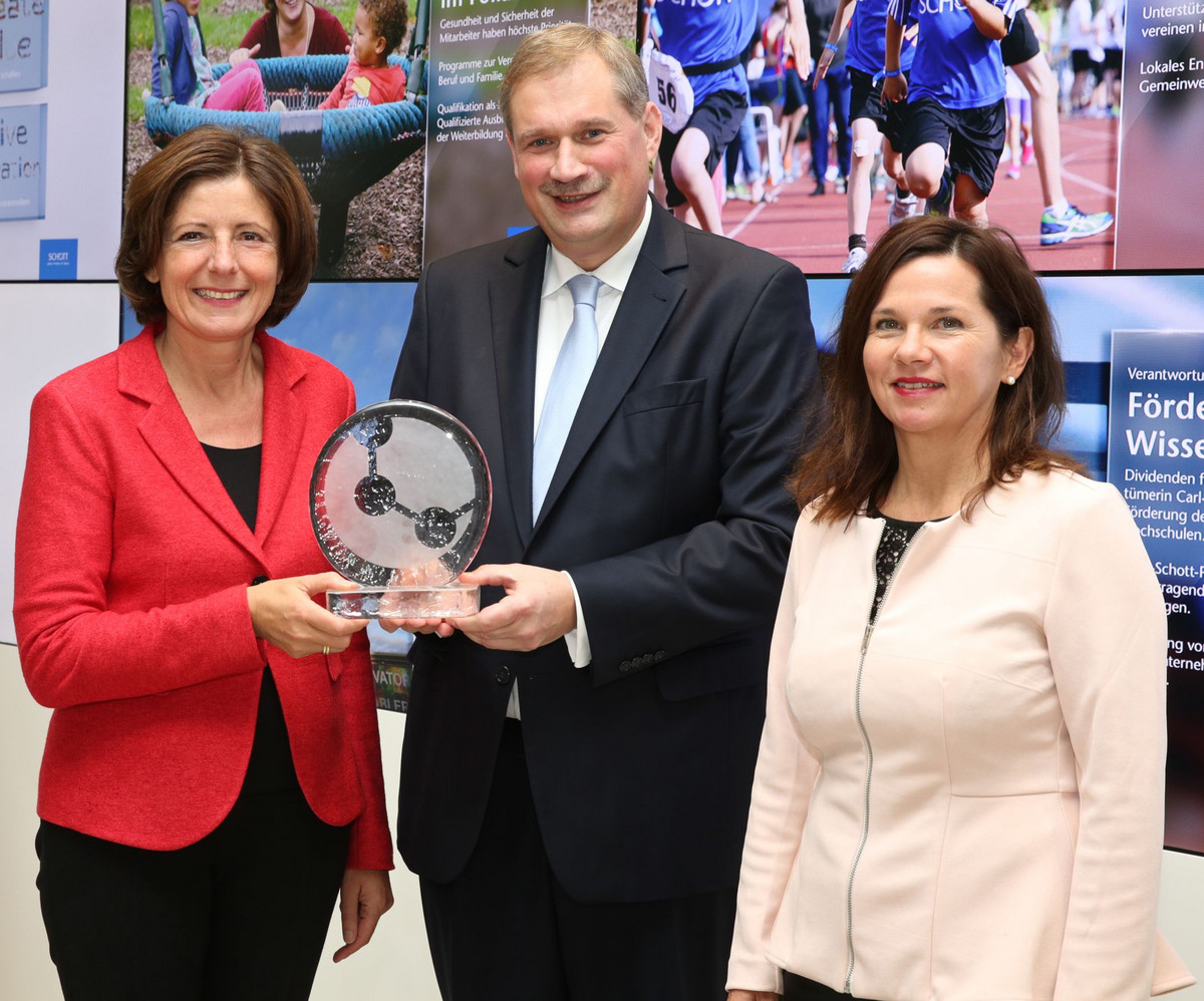 SCHOTT AG ausgezeichnet . Internetportal des Landes Rheinland-Pfalz